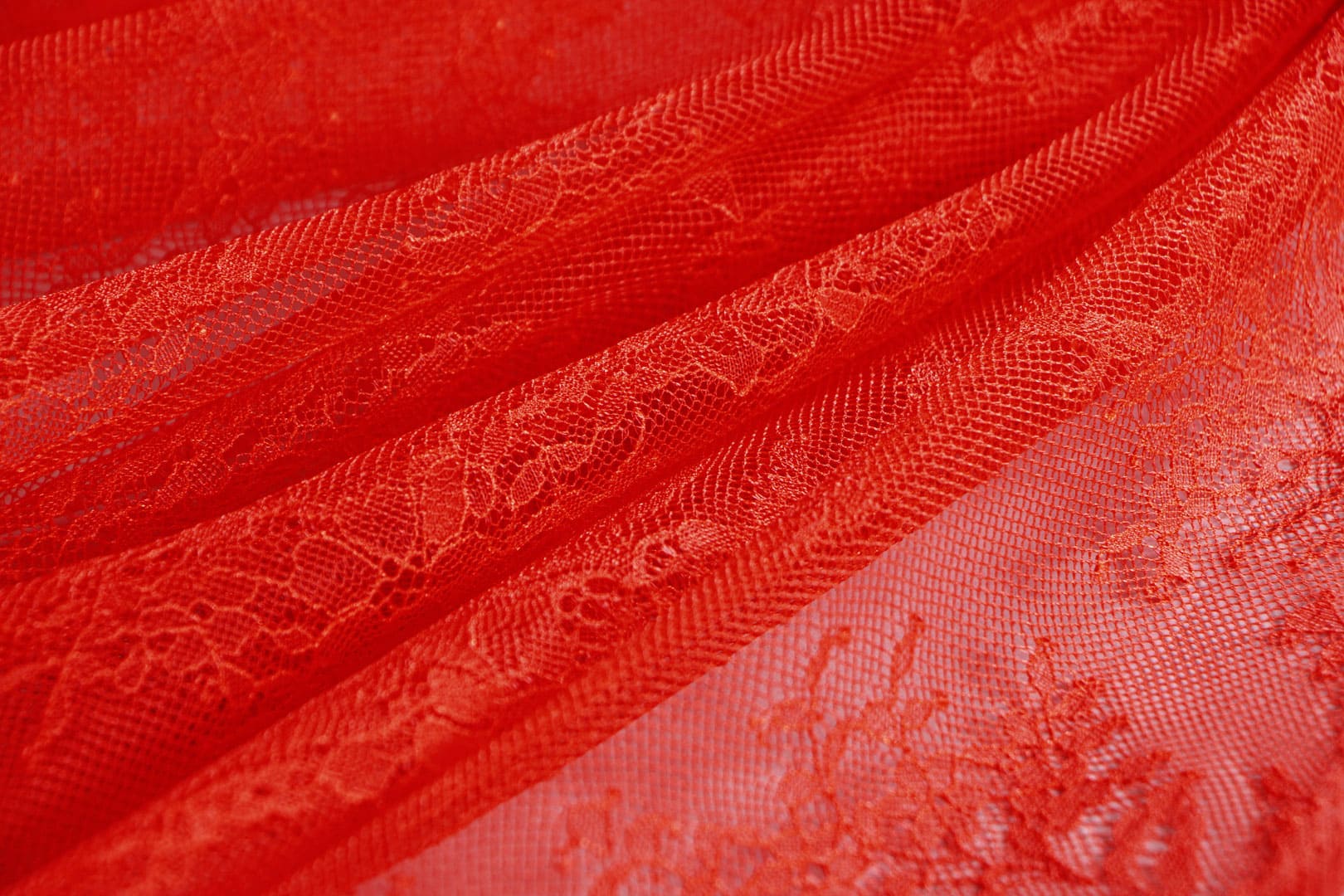 Red Polyester fabric for dressmaking