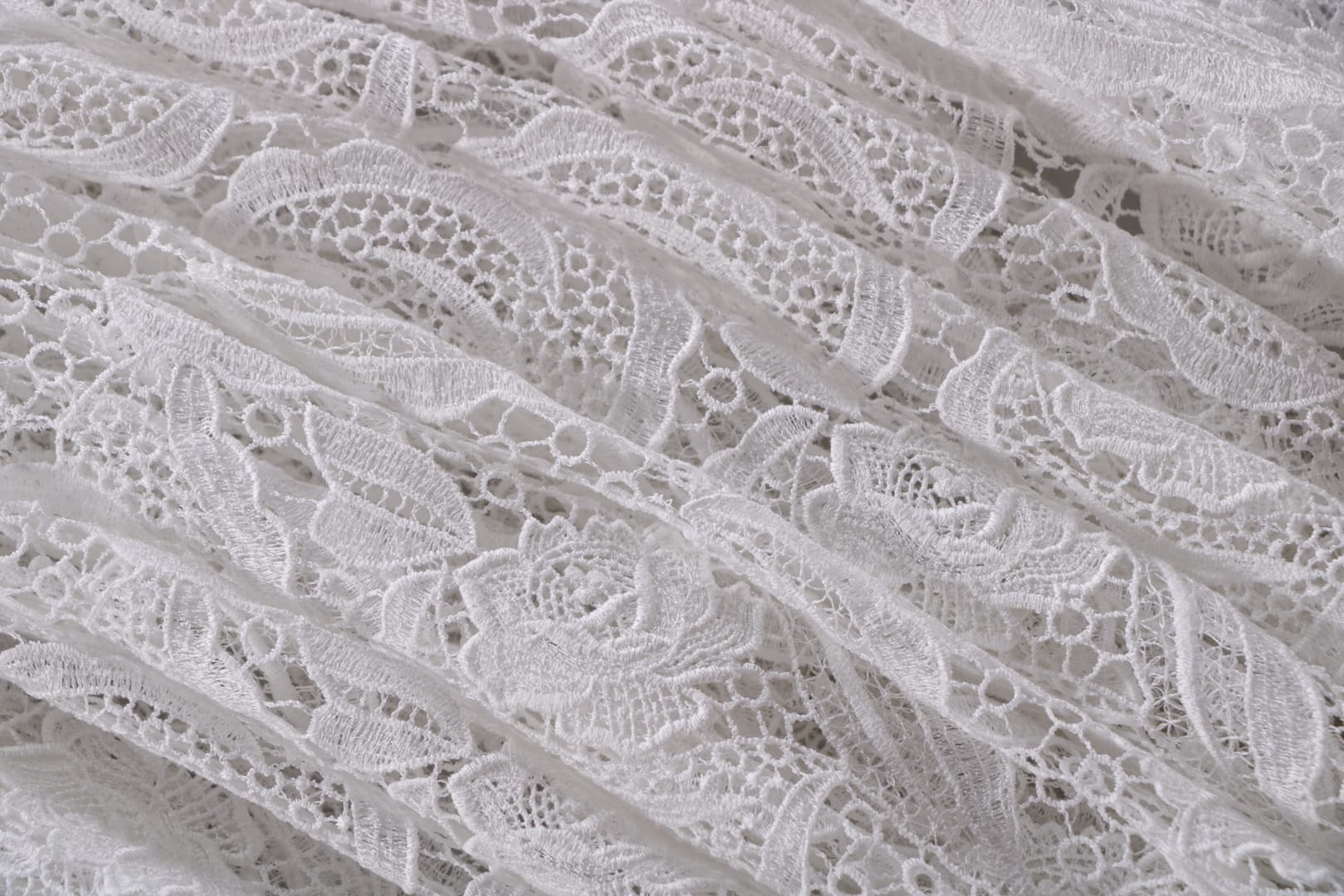 White Cotton, Polyester fabric for dressmaking