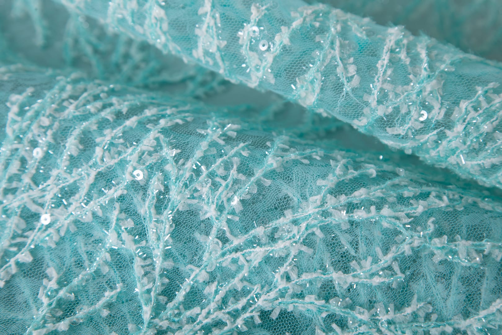 Green Polyester fabric for dressmaking