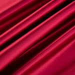 Ruby Red Silk Duchesse fabric for dressmaking