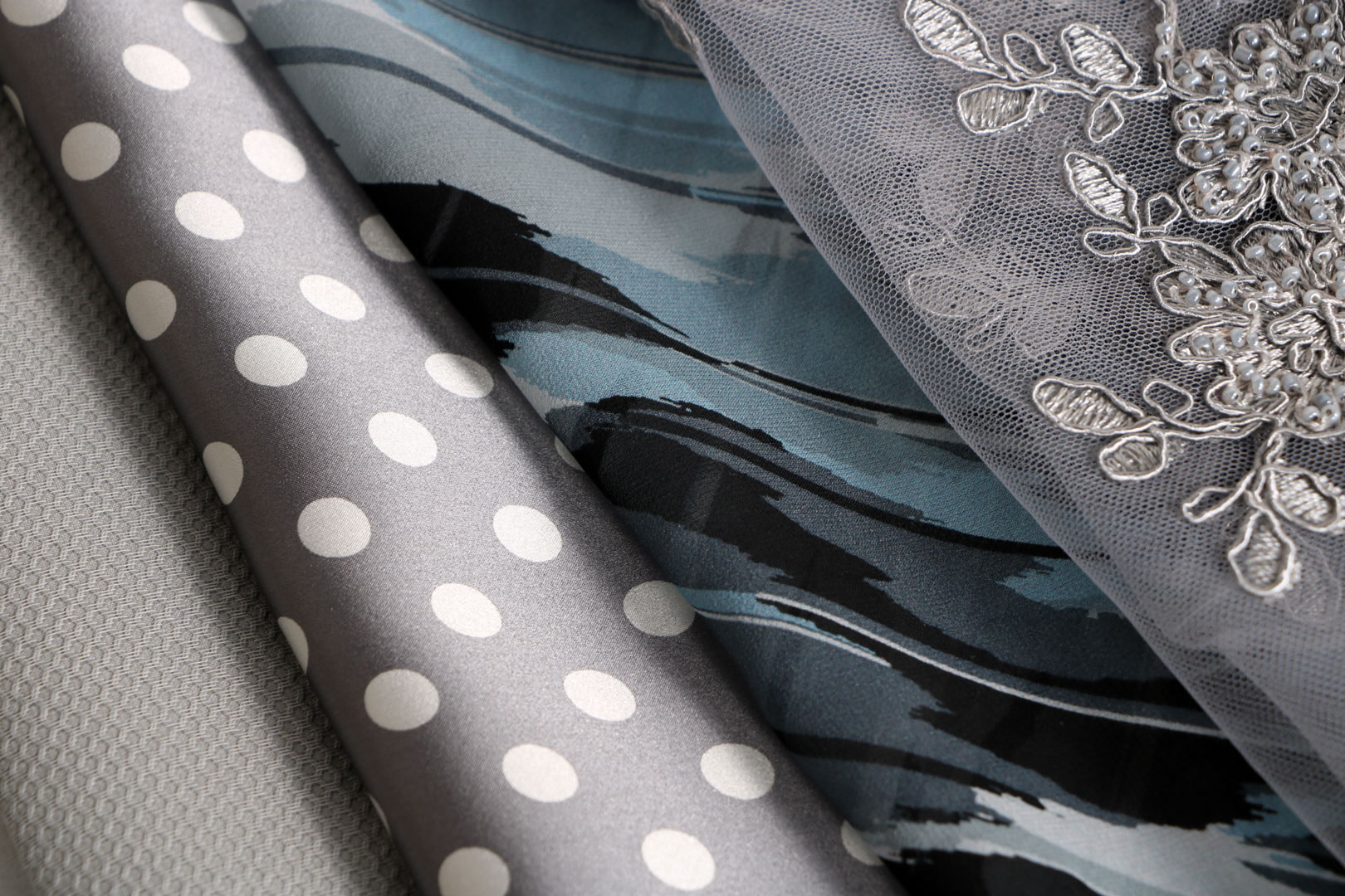 Buy online our top quality gray fabrics for apparel and fashion