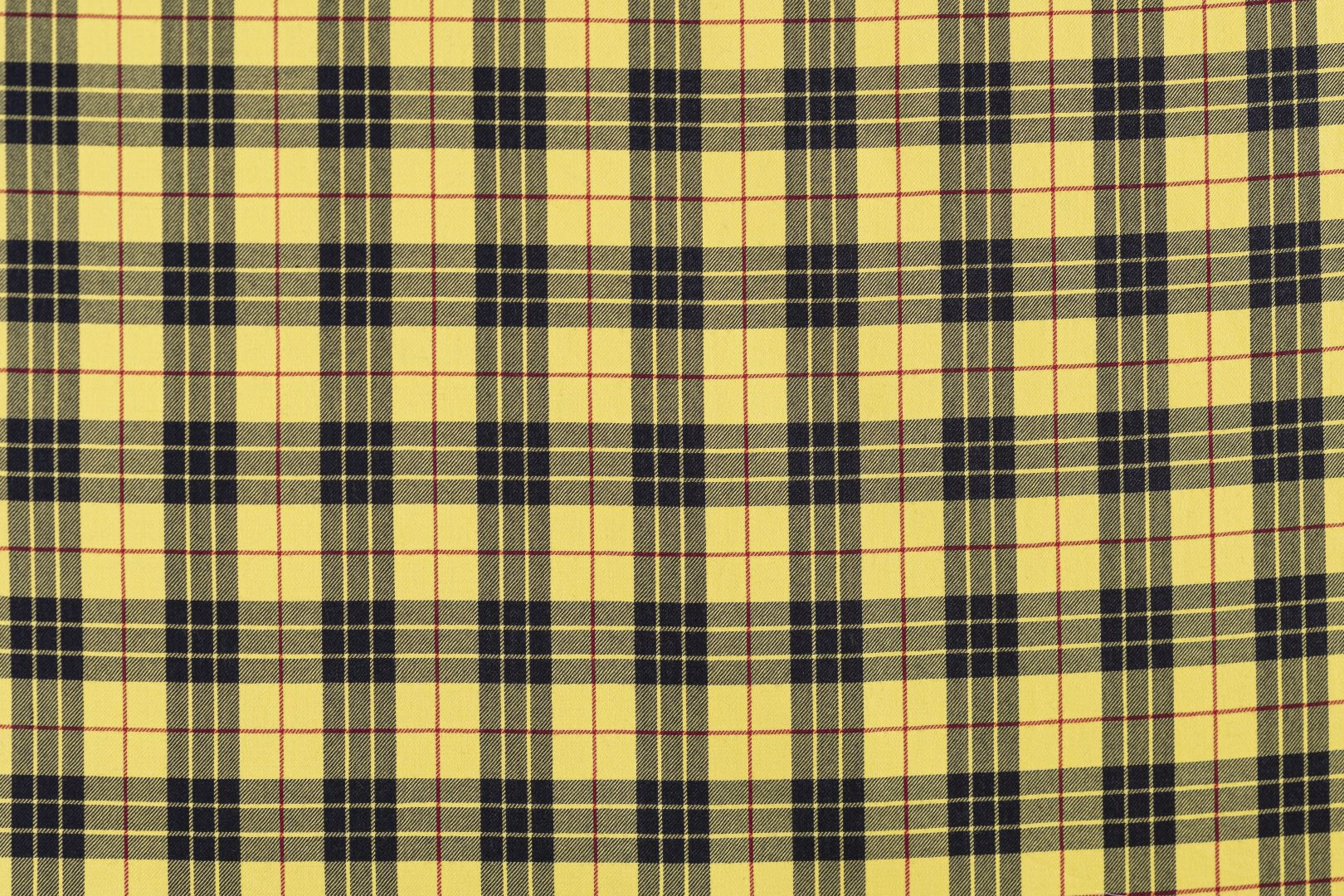 Black, Yellow Wool fabric for dressmaking