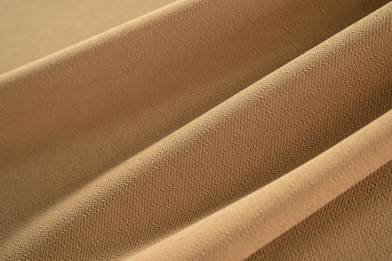 Camel Brown Polyester Crêpe Microfiber Apparel Fabric TC000440