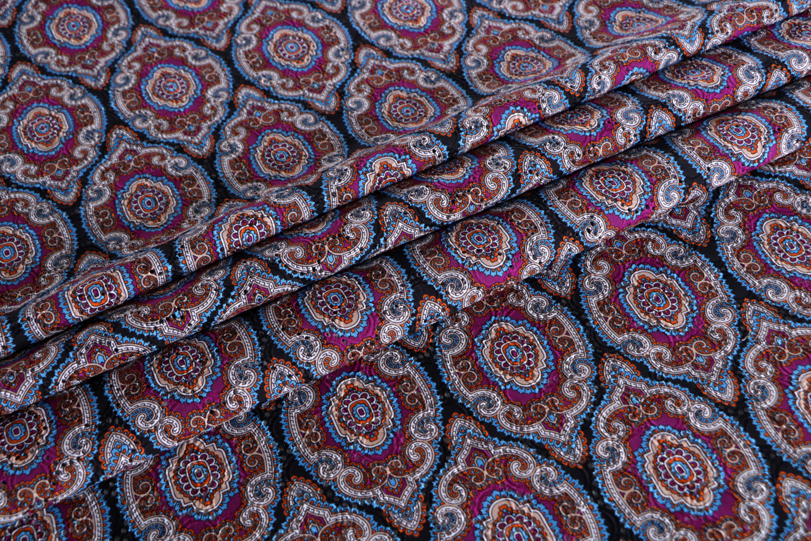 Blue, Red Cotton fabric for dressmaking