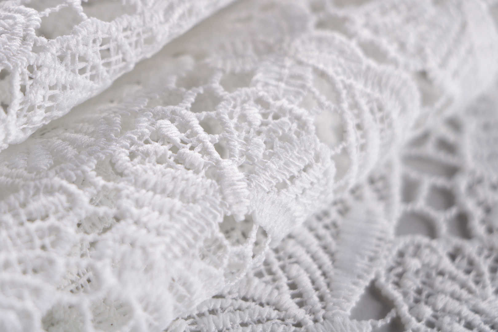 White Polyester fabric for dressmaking
