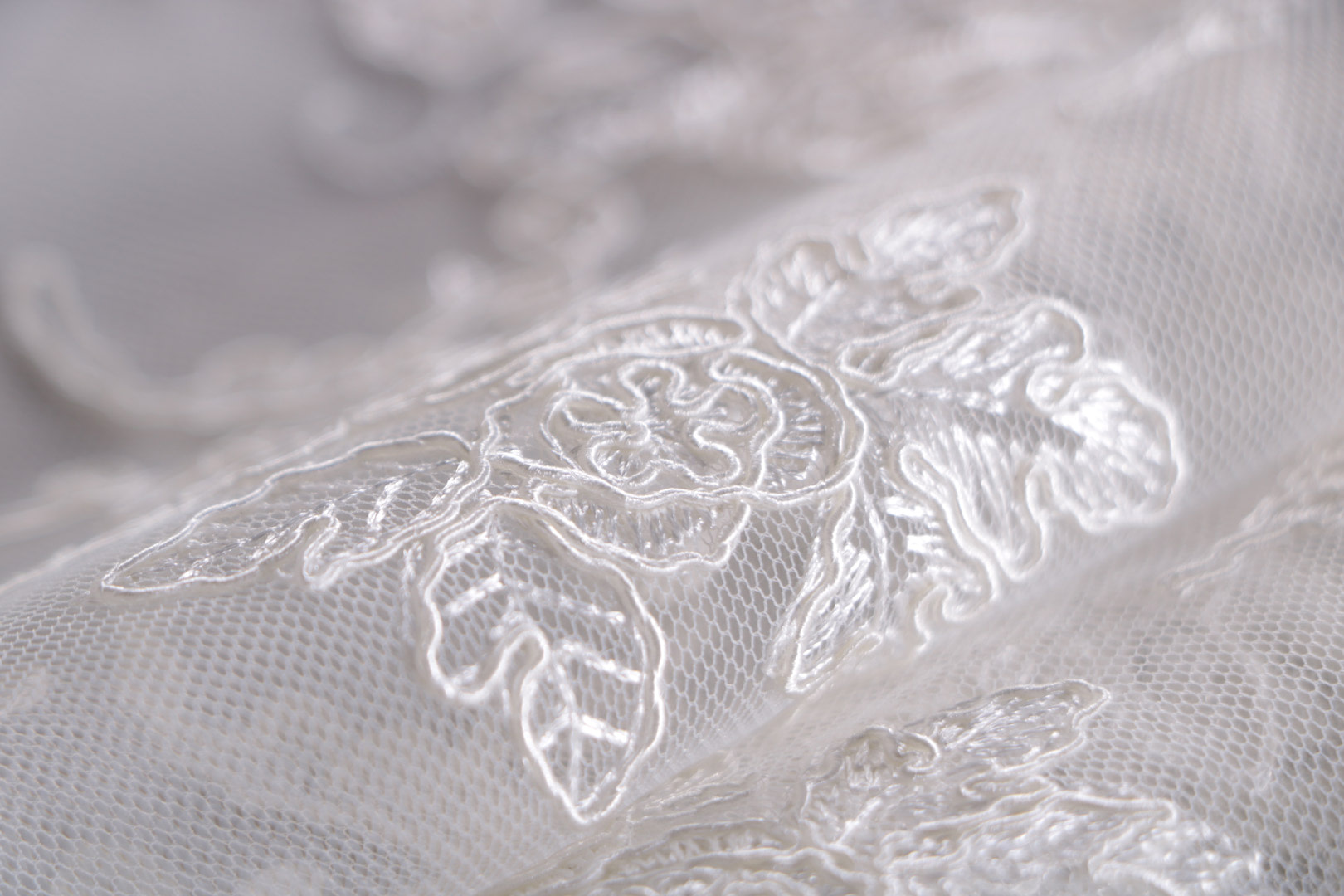 White Polyester fabric for dressmaking