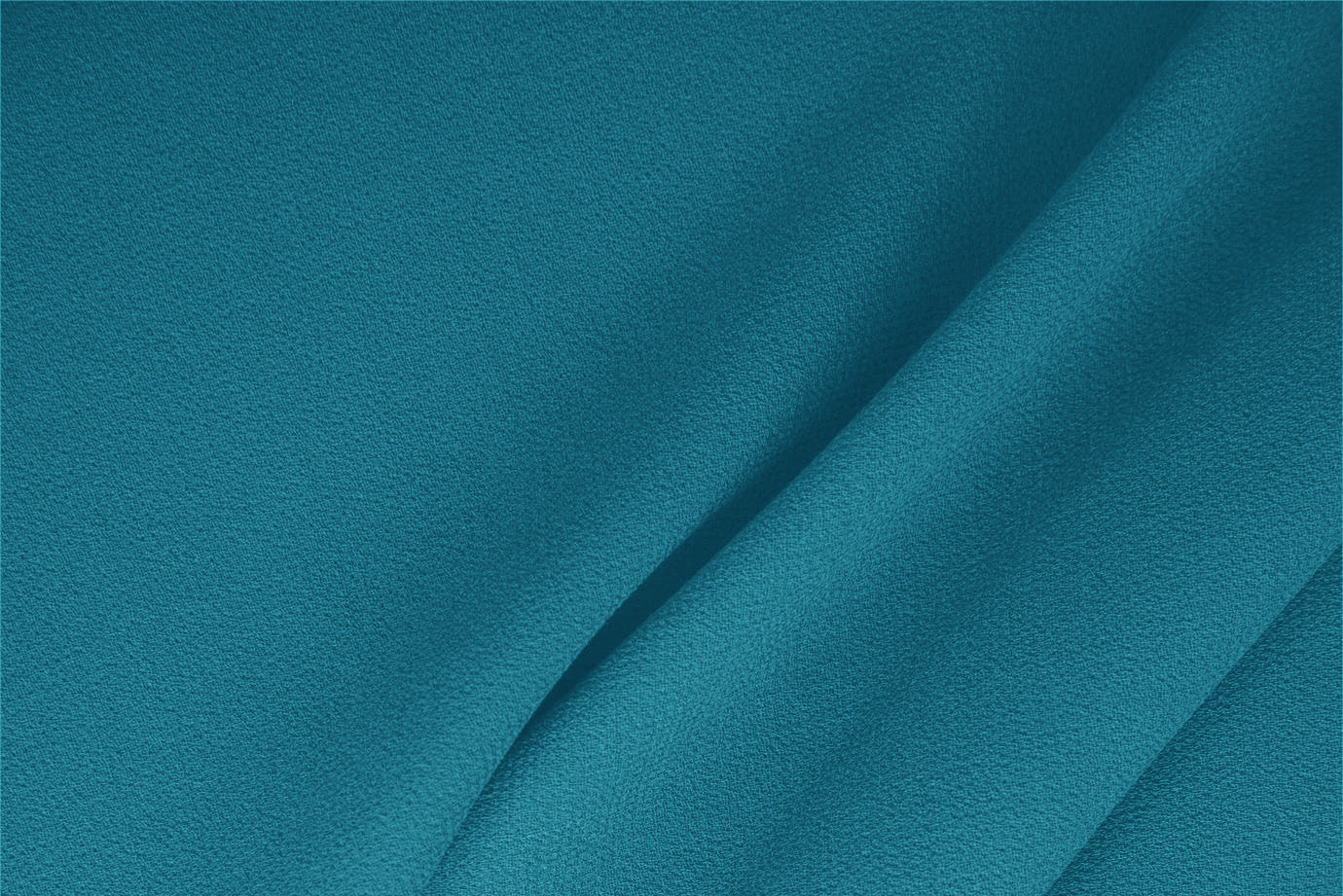 Turquoise Blue Wool Wool Double Crêpe Apparel Fabric