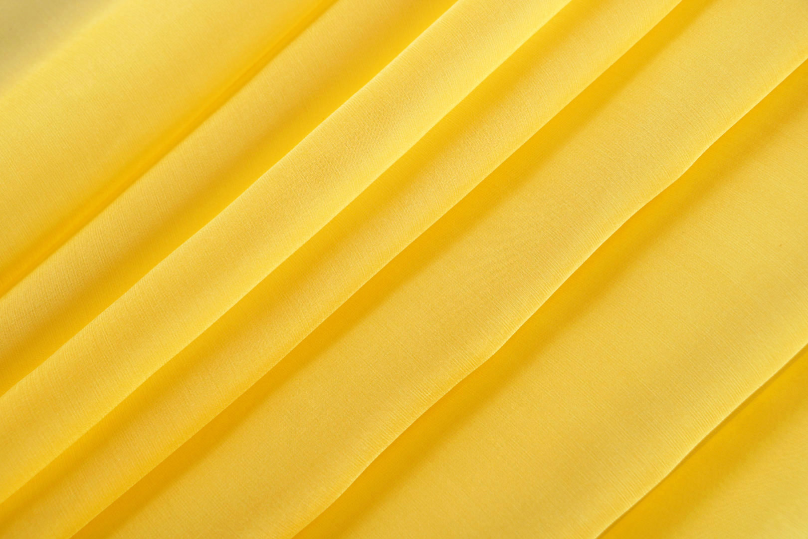 Sun Yellow Silk Chiffon Apparel Fabric