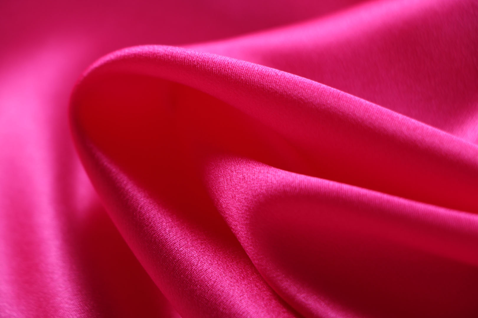Fuchsia silk crêpe back satin fabric for dressmaking