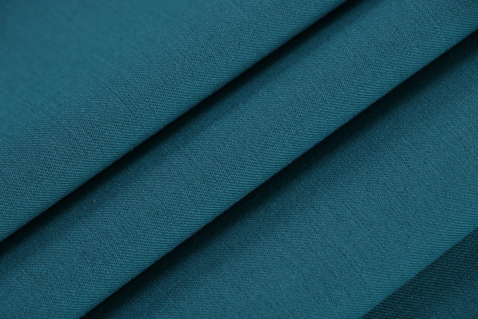 Peacock Blue Polyester, Stretch, Wool Gabardine Stretch Apparel Fabric