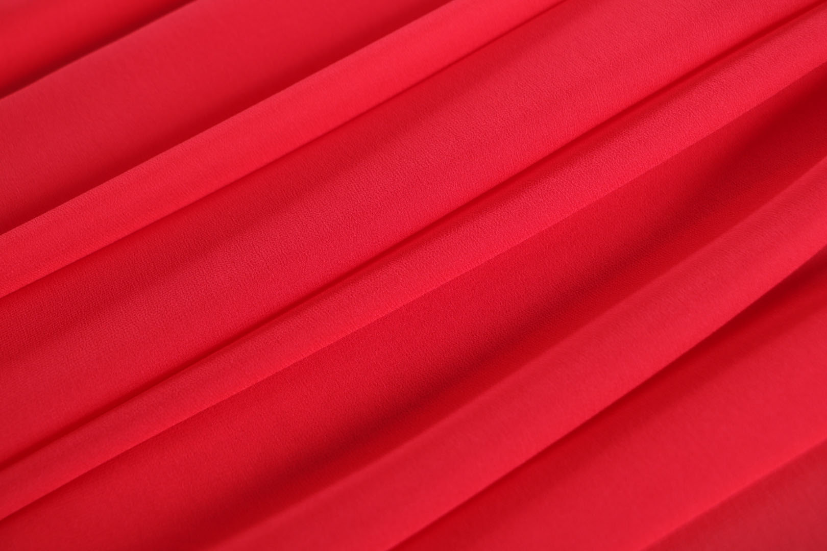 Fire Red Silk Georgette Apparel Fabric