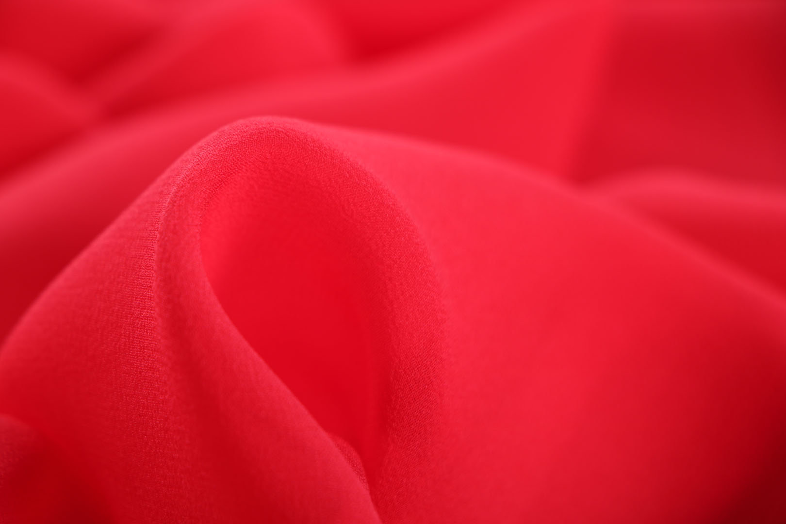 Fire Red Silk Georgette Apparel Fabric