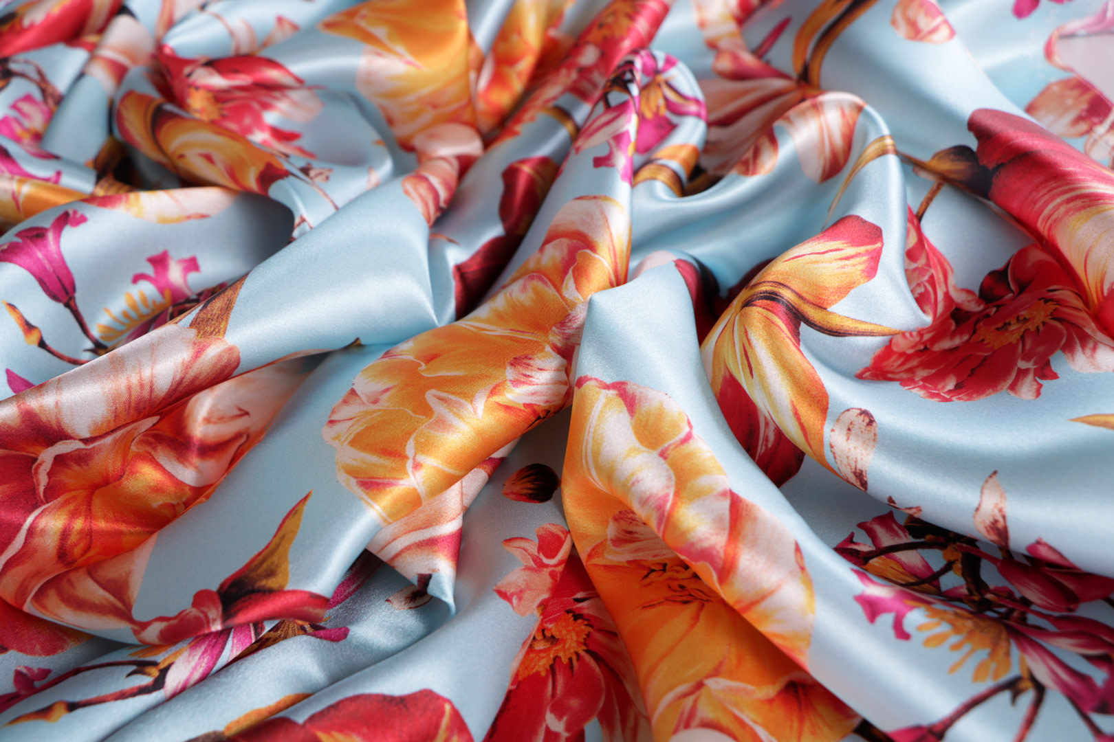 Flowers Print Apparel Fabric ST000838