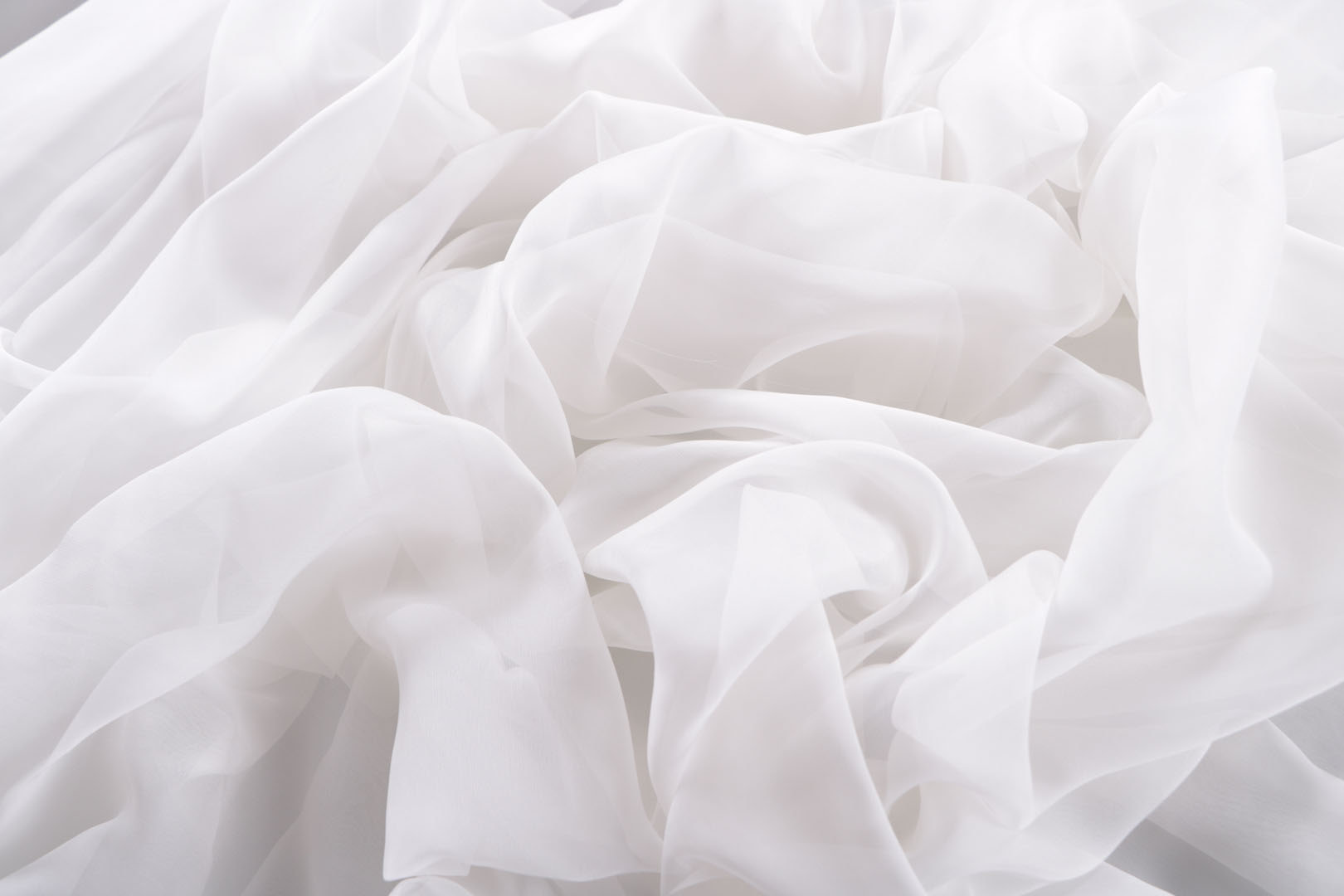 Ivory Silk Chiffon Apparel Fabric