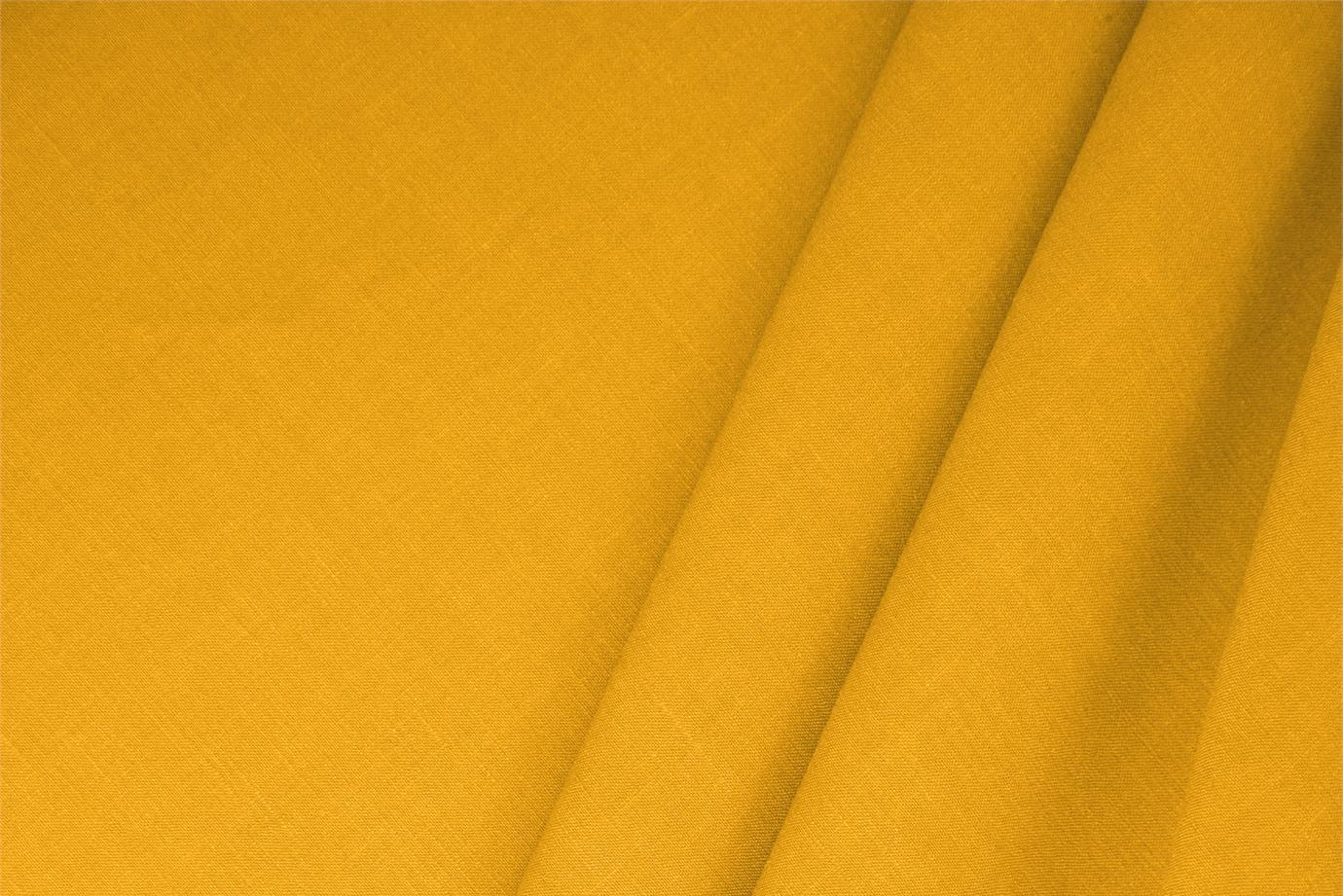 Sunflower Yellow Linen, Stretch, Viscose Linen Blend Apparel Fabric