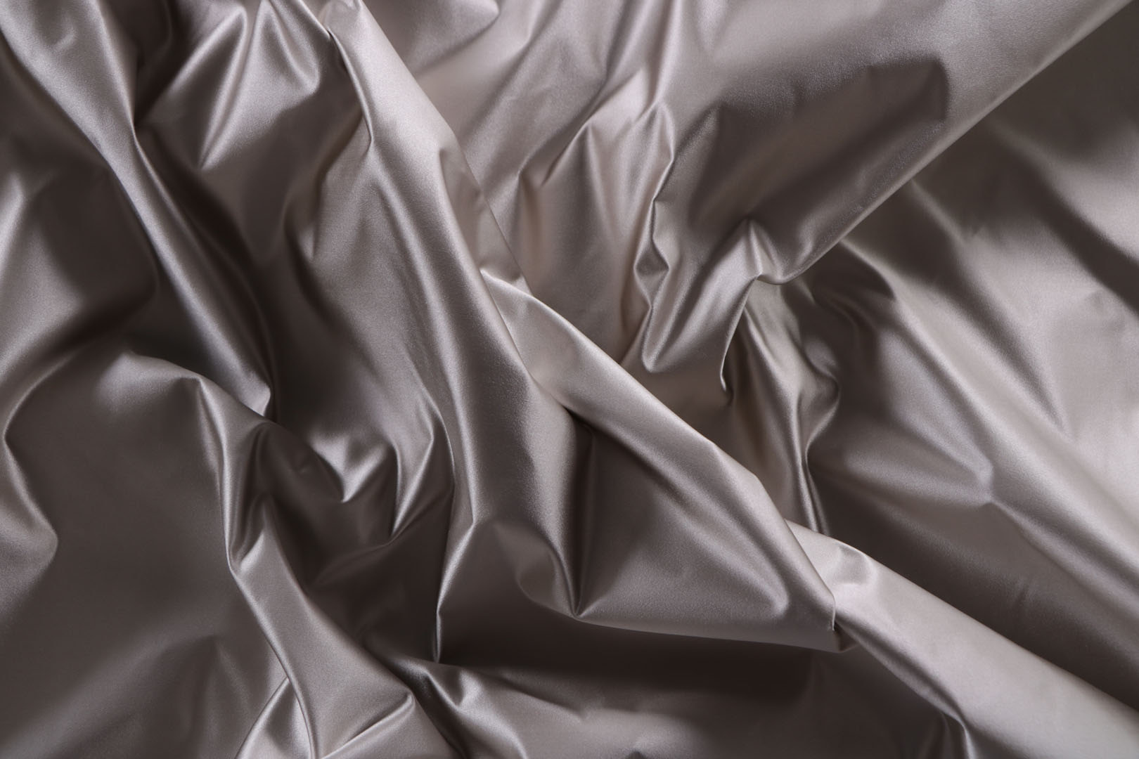 Stone Gray Silk Duchesse Apparel Fabric