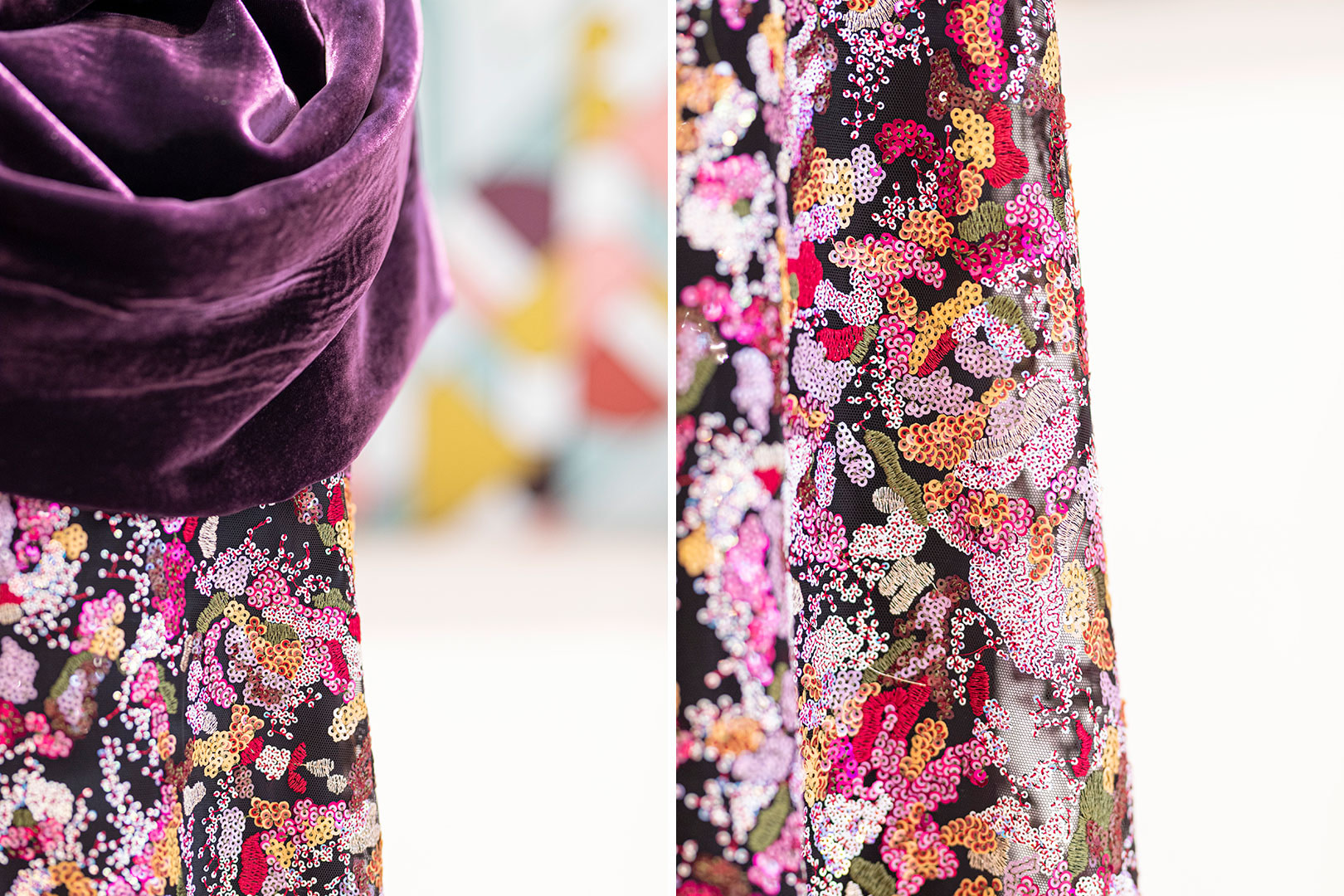 Abstract Laces-Embroidery Apparel Fabric UN001276