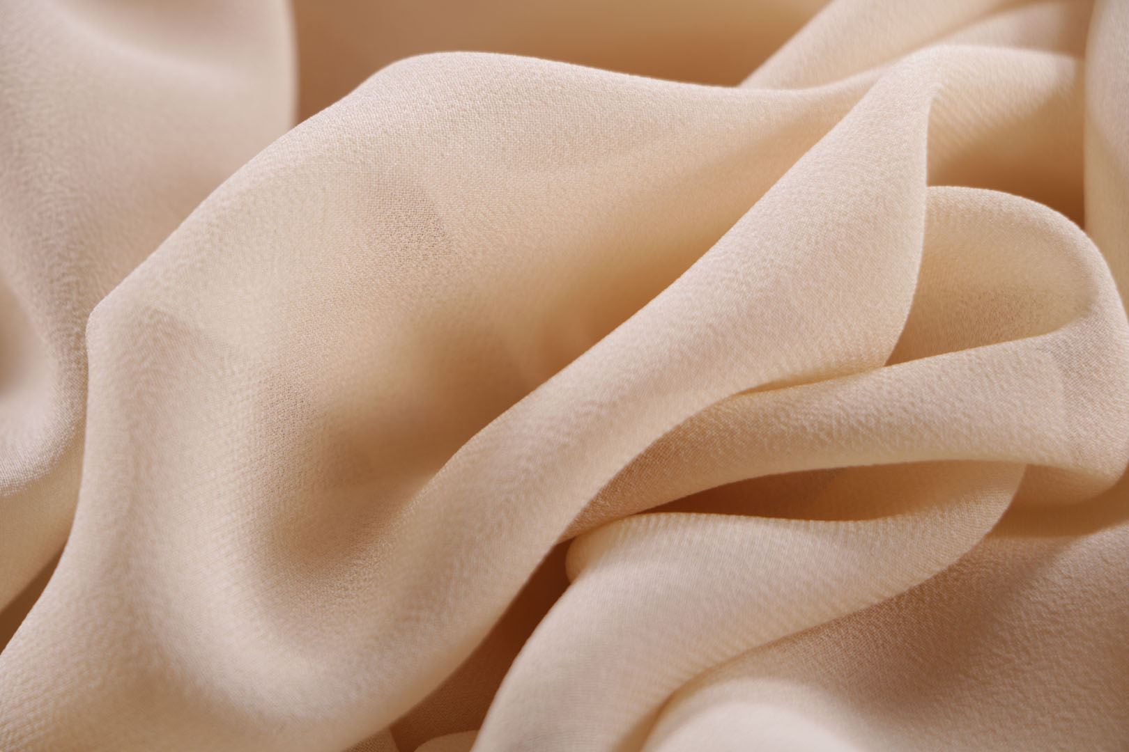 Almond Beige Silk Georgette Apparel Fabric
