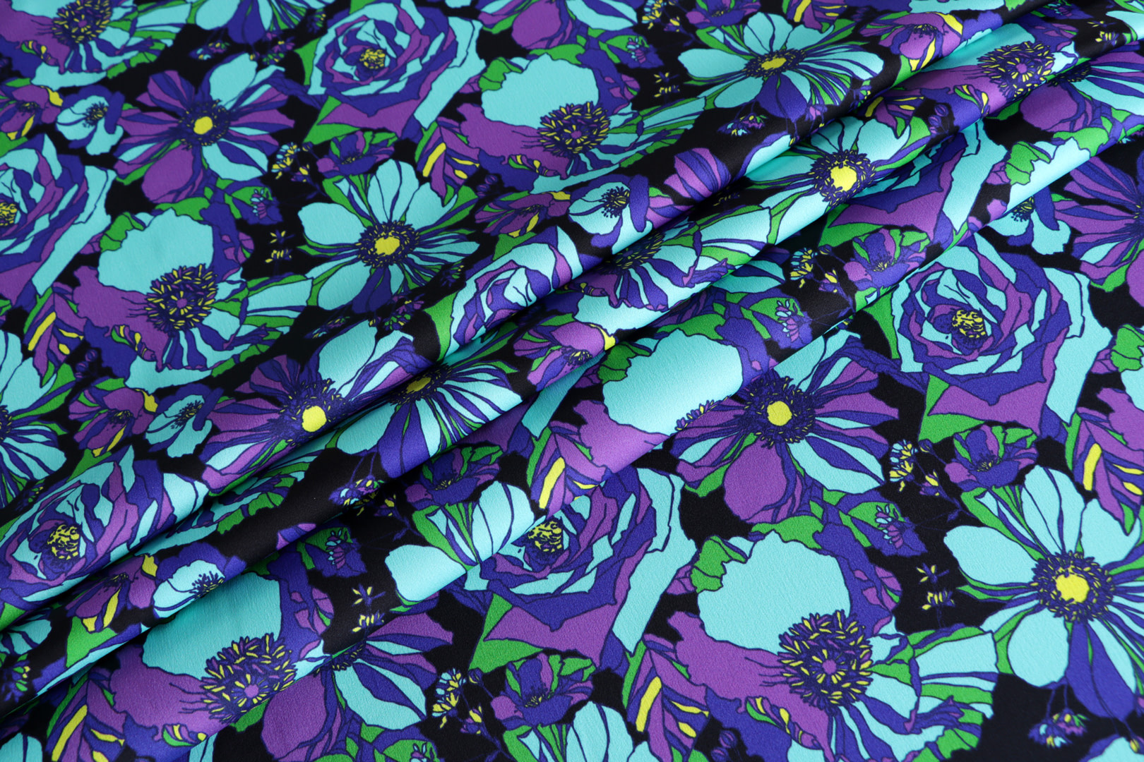 Flowers Print Apparel Fabric ST000775