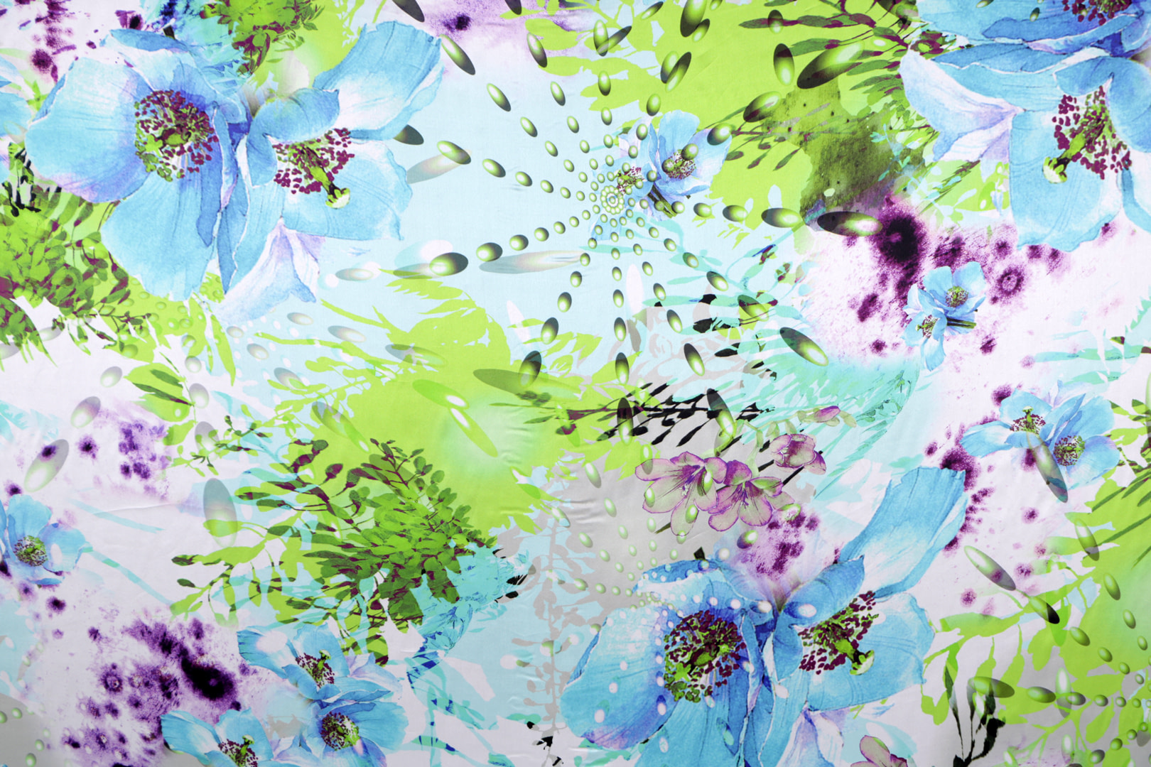 Abstract Print Apparel Fabric ST000910