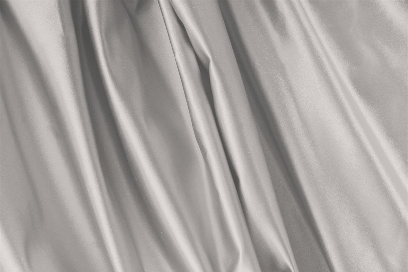Pearl Silver Silk Duchesse Apparel Fabric