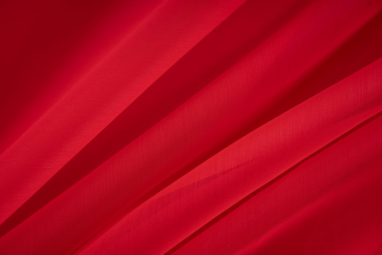 Geranium Red Silk Organza Apparel Fabric