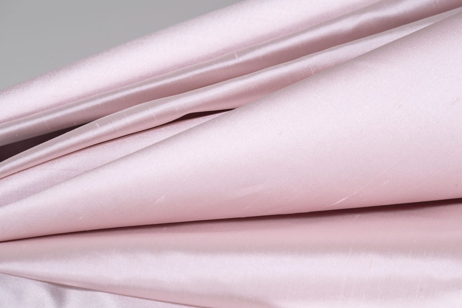 Candied Pink Silk Shantung Satin fabric for dressmaking