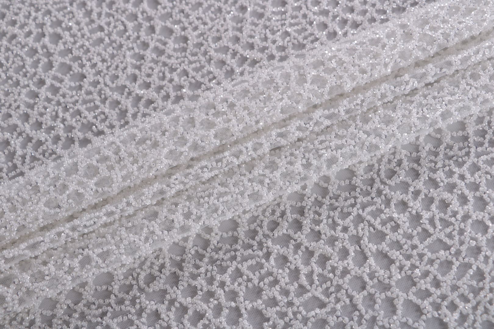 White Polyester fabric for dressmaking