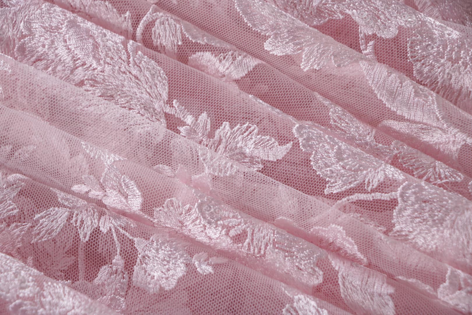 Pink Polyester fabric for dressmaking